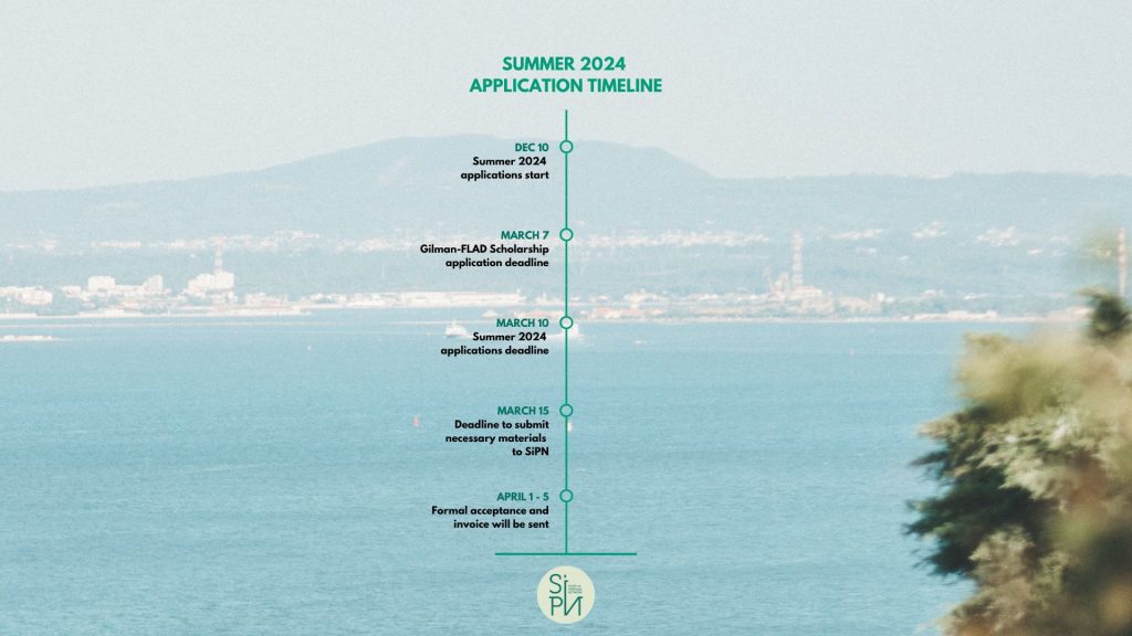 SiPN Summer and Fall 2024 Application Timelines - SiPN
