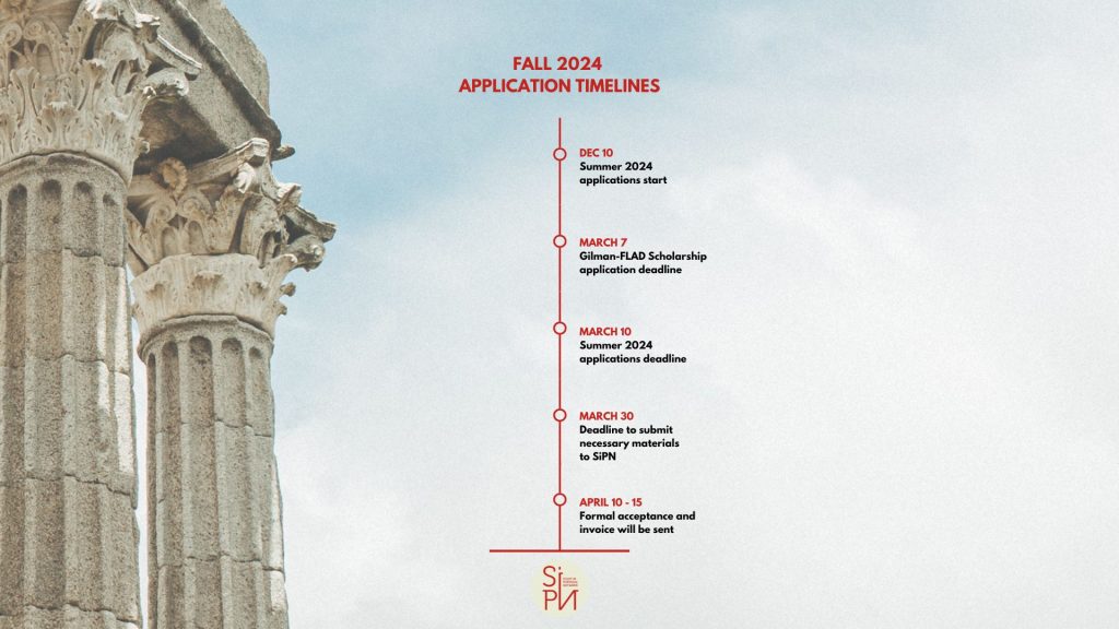 SiPN Summer and Fall 2024 Application Timelines - SiPN
